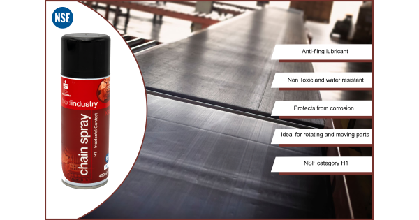Selden K406 Chain Spray - Highly tenacious food-grade chain spray